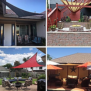 TooTaci T316 Stainless Steel 1/8" Cable Wire Rope,50ft Sun Shade Sail Cable Wire Hardware Kits with Cable Clamp,Sun Shade Cable Wire for Patio Shade Sail,Triangle/Rectangle Sun Shade Sail Fixing