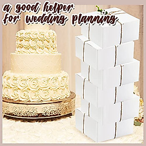 26PCS Gift Boxes Set 8 Bridesmaid Proposal Boxes 8 x 8 x 4in Bridesmaid Proposal Gift 8 Kraft Paper Gift Tag 8 Plastic Eucalyptus Leaves Stems 1 Cut Paper Shred Filler 1 Twine Rope (White, White)