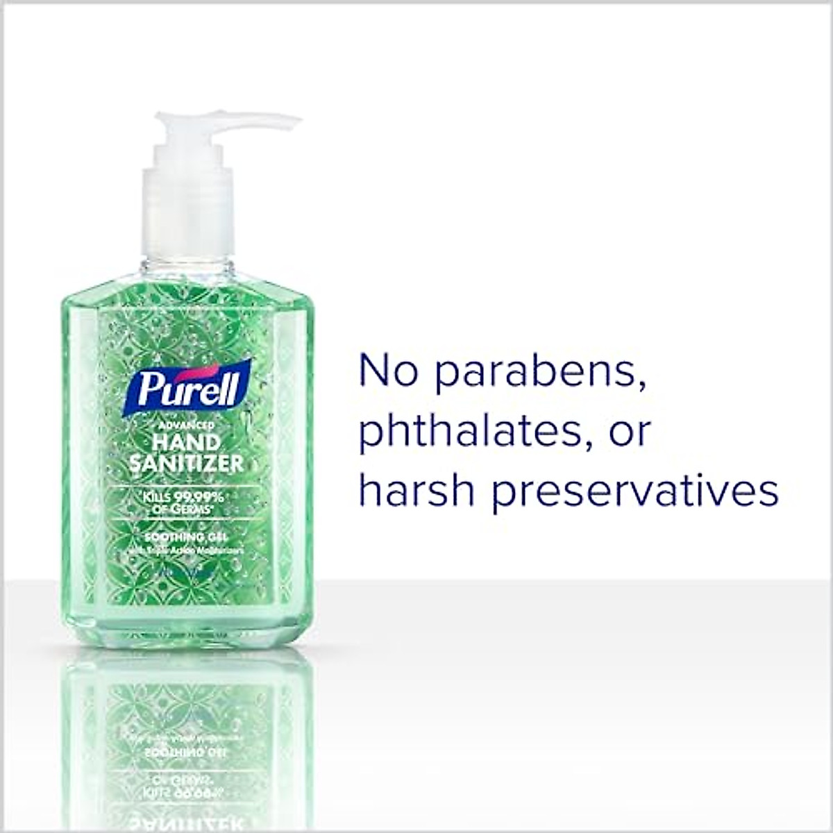 PURELL Advanced Hand Sanitizer Soothing Gel, Fresh Scent, 8 fl oz Pump Bottle (Pack of 4), 9674-06-ECDECO