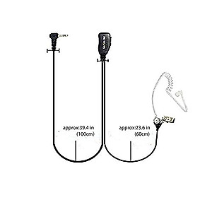 Retevis RT45 RA19 1 Pin Walkie Talkie Earpiece with PTT Mic, Compatible with Motorola T100 T107 T100TP T200TP T260 T260TP T280 T460C T465 T600 T605 T800 T5428 T6200 Two Way Radio (1 Pack)