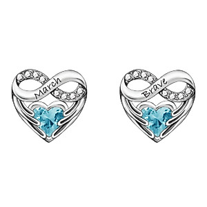 BEEUVIP March Birthstone Charm 925 Sterling Silver Openwork Bead for Charm Bracelets and Necklaces, Birthday Mothers Day Jewelry Gifts Women