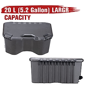 A & UTV PRO Modular Cargo Box for Can Am Maverick, 20 L/5.2 Gallon Rear Storage Cargo Box with Lid Assembly for LINQ Can Am Maverick X3 MAX, Defender, Commander Accessories, Replace OEM#715007112