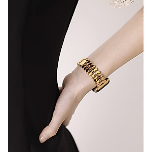 Kolgios 42/44/45/46mm Gold Women Stylish Smartwatch Band Compatible for Apple Watch Band Series 10/9/7/8/6/5/SE Charm Adjustable Bracelet For New Iwatch 10/9 Girl's Gift