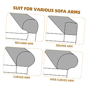 GOOHOCHY 2Pcs Universal Sofa Armrest Covers Elastic Protective Covers for Sofas Beige Comfortable Long-Lasting Decor