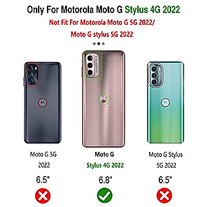 for Motorola Moto G-Stylus 4G-2022 Case: Military Grade Drop Proof Protective Rugged TPU Matte Shell | Thin Shockproof Durable Protection Tough Cell Phone Cover with Built-in Kickstand (NOT 5G)