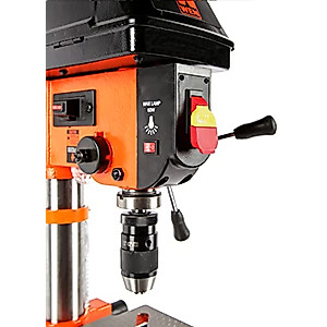 WEN 4211 3.2-Amp 10-Inch 5-Speed Cast Iron Benchtop Drill Press with Laser and Keyless Chuck , Black