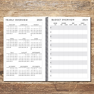 2024-2025 Monthly Planner, 7"x10", 100lb Cover, Spiral Bound, 2 Year Calendar Great For Home, Office & School Scheduling