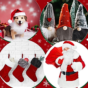 3 Pcs 4 x 60 Inch Christmas Plush Faux Fur Fabric Faux Fur Scrap Pieces Fuzzy Craft Fake Fur Furry Fluffy Fabric Fur Chair Cover Patch Clothing Decoration for Beard Cosplay Costume DIY Projects