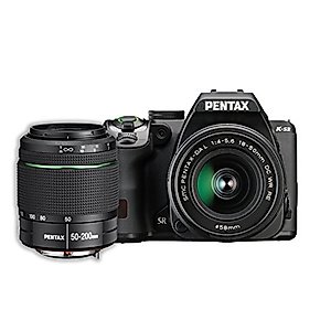 Pentax K-S2 20MP DSLR Two Lens Kit w/ 18-50mm WR & 50-200mm WR (Black)