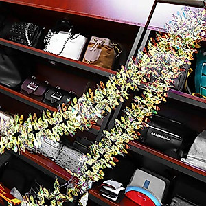 Iridescent Hanging Decorations Garland, 6ft Long Roll Shiny Foil Metallic Banner for Christmas, Bridal Shower, Wedding, Birthday, Frozen Theme Party, Fairy Princess Rainbow Show Decoration