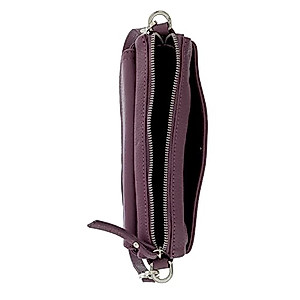 Pierre Cardin Lavender Leather Small Clutch Crossbody Bag for womens