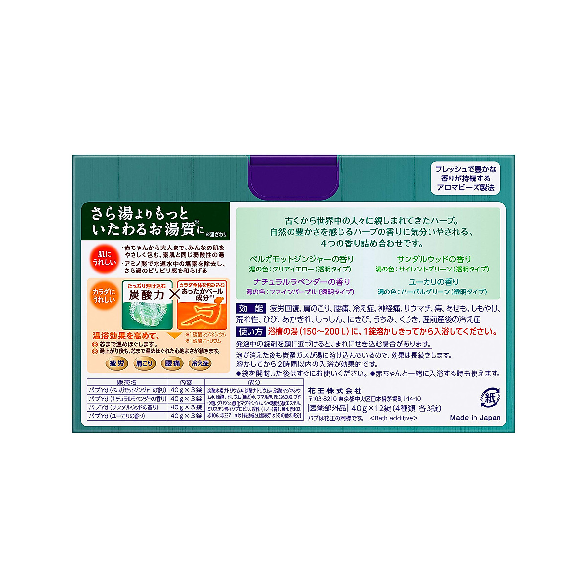 Kao Babu Bath - BAB Piece Full herb 12 Tablets Input