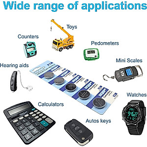 HQRP 4-Pack CR2032 Battery Compatible with Boss TU-10 Clip-On Chromatic Tuner ; DB-12 / DB-30