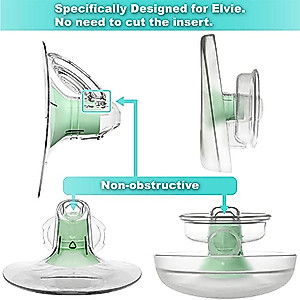 Nenesupply 19mm Flange Insert Compatible with Elvie Flange Pump Parts Elvie Stride Flange Medela Spectra Momcozy Flange Willow Reduce 24mm to 19mm Use as Elvie Inserts Medela Insert Momcozy Insert