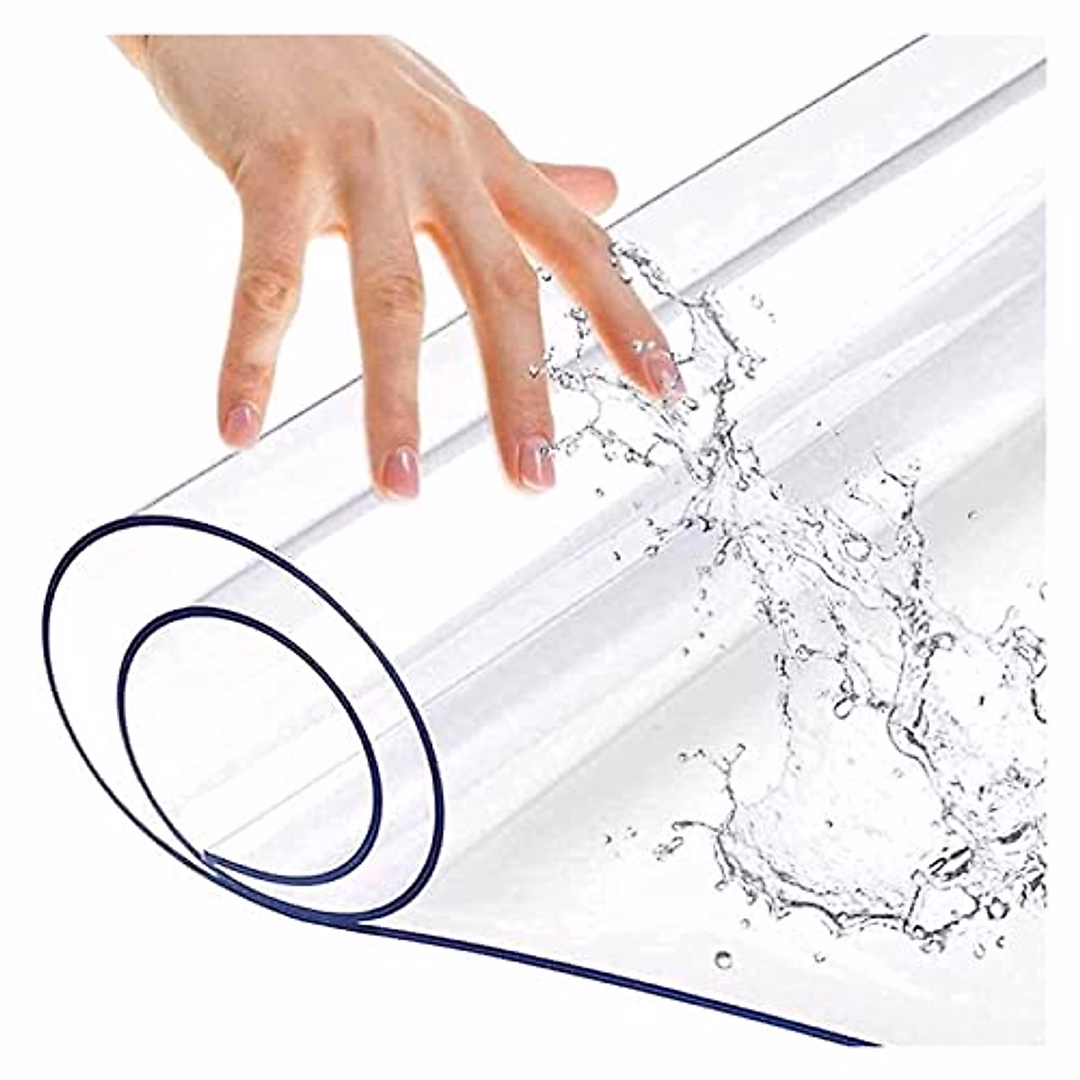 Clear PVC Desk Chair Mat 1.5mm Transparent PVC Large Office Chair Mat for Hardwood Floor, Non-slip Entrance Door Mats, Can Be Cut,Waterproof Non-slip Mat,85/105/125/145/165cm wide,100-600cm for Office