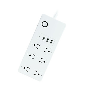 Smart Power Strip, WiFi Surge Protector, Voice Control Compatible with Alexa & Google Assistant, 4 AC Outlets 4 USB Port, APP Individual Control, Timer Schedule