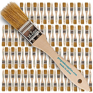 Pro Grade Chip Paint Brushes - 96-Pack - 1" Chip Brushes for Paints, Stains, Varnishes, Glues, & Gesso - Home Improvement - Interior & Exterior Use
