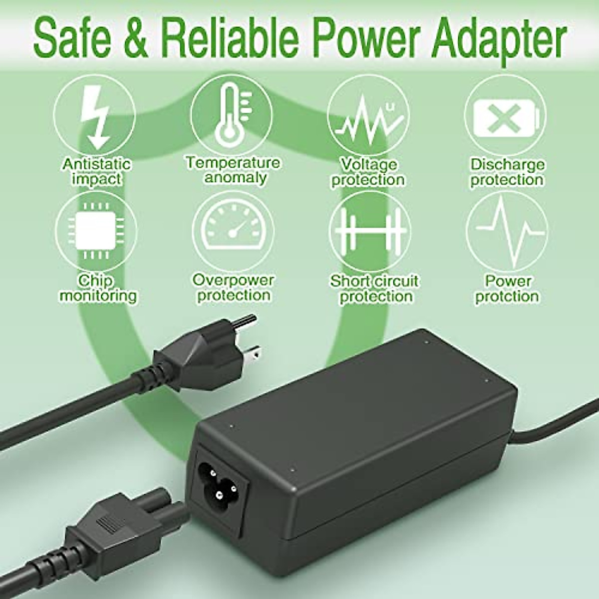 65W 45W Type C USB C Laptop Charger Compatible with Lenovo ThinkPad T480 T580 T480S X280 E580 Chromebook C330 S330 S340 100e 300e 500e Yoga C930 T590 A485 AC Adapter Power Supply