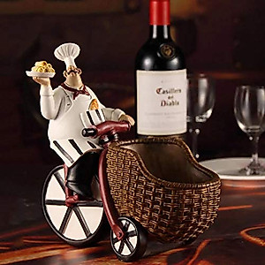 n/a European Chef Wine Rack Resin Crafts Western Restaurant Home Decorations Ornaments Kitchen Wine Cabinet Window