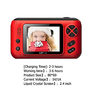 Akloker 2.4 Inch HD Screen Mini Kids Camera Birthday Gift Dual Lens Kids Digital Camera Mini Digital Camera with 32G Memory Card