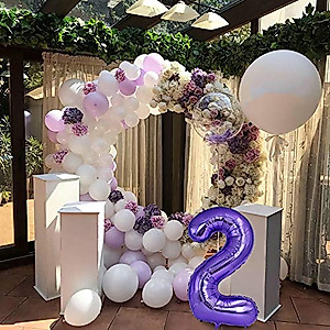 TONIFUL 40 Inch Purple Large Numbers Balloon 0-9(Zero-Nine) Birthday Party Decor,Foil Mylar Big Number Balloon Digital 1 for Birthday Party,Wedding, Bridal Shower Engagement Photo Shoot, Anniversary