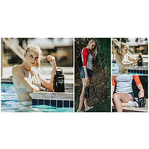 Coldest Water Bottle Carrier Bag with Adjustable Straps - Travel Friendly, Dent Free Design & Extra Phone Pocket, Holder Case Pouch Sleeve Cover Fits Insulated Stainless Steel Water Bottle (64 oz)