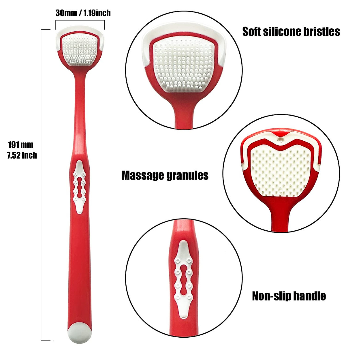 Tongue Cleaner, Tongue Brush, Tongue Scraper, Tongue Cleanser, Tongue Scraper Brush, Tongue Scraper Cleaner, Tongue Brushes, Helps Fight Bad Breath, 4 Tongue Scrapers, 4 Pack