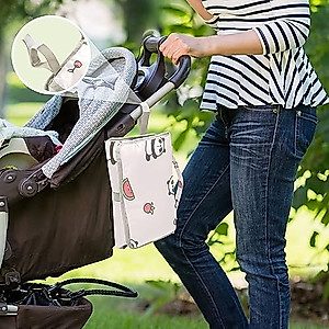 Bulletgxll Pink Panda Portable Diaper Changing Pad Waterproof Changing Pad with Baby Tissue Pocket and Magic Stick for Newborn Baby.