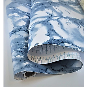 Zip Tac Marble Blue (Clouds) Contact Paper (9 Ft X 18in) #267