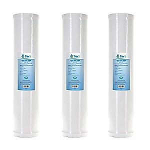 Tier1 25 Micron 20 Inch x 4.5 Inch | 3-Pack Whole House Radial Flow Granular Activated Carbon Block Water Filter Replacement Cartridge | Compatible with Pentek RFC-20BB, SDP-4520, Home Water Filter