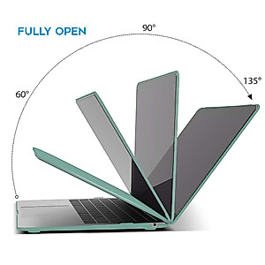 IBENZER Compatible with New MacBook Air 13 inch case 2022 2021 2020 M1 A2337 A2179 A1932, Hard Shell Case&Keyboard Cover&Screen Film for Mac Air 13 with Touch ID (2018-2022), Green, AT13GN+2