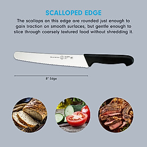 Messermeister Four Seasons Scalloped Baker's Bread Knife, 8-Inch