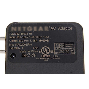 332-10631-01 AD2003F10 19V 3.16A Power Supply AC Adapter for Netgear Nighthawk WiFi Router