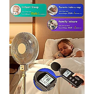 EVYON Standing Fan,15db Quiet Oscillating Fans for Indoors with Remote Controller, Negative Ion 12.8" DC Motor Economized Stand Up Fan Pedestal Fan, 36 Speeds 12H Timer 3 Modes Floor Fans for Home