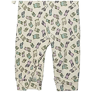 Amazon Essentials Unisex Babies' Organic Cotton Footless Coverall (Previously Amazon Aware), Pack of 2, Beige Bunny/Sage Green, 0-3 Months