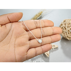 RareLove First Time Mom Gift,Daughter Pregnancy Gift from Mom,Baby Shower Gifts,925 Sterling Silver White Opal Necklace Gift For Mom to be,Expecting Mom,Daughter Push Gift