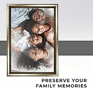 22x31 Frame Silver Real Wood Picture Frame Width 1.25 Inches | Interior Frame Depth 0.5 Inches | Florian Minimalist Photo Frame Complete with UV Acrylic, Foam Board Backing & Hanging Hardware