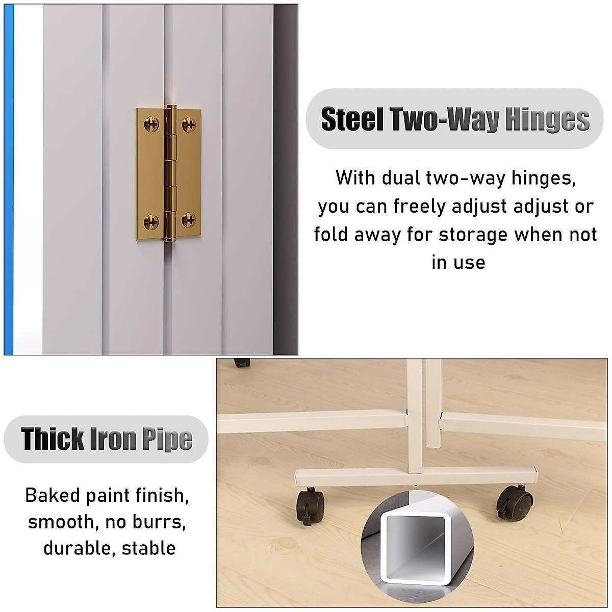 4 Panel Medical Privacy Partition with Wheels, Folding and Rolling Room Divider for Doctor Office Beauty Salon Clinic Hospital Ward (Color : Pink)