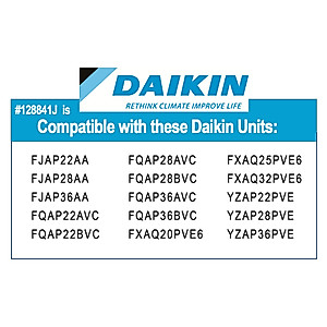 Daikin Industries 128841J Mini Split Filter 2-Pack *VERIFY UNIT COMPATIBILITY BEFORE ORDERING*
