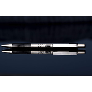 Zebra Pen G-301 Retractable Gel Ink Pen, Stainless Steel Barrel, Medium Point, 0.7mm, Black Ink, 12-Pack