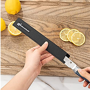 Restaurantware Sensei 8.5 x 1.4 Inch Knife Sleeve, 1 BPA-Free Knife Protector - Fits Fillet Knife, Felt Lining, Black Plastic Knife Blade Guard, Durable, Cut-Proof