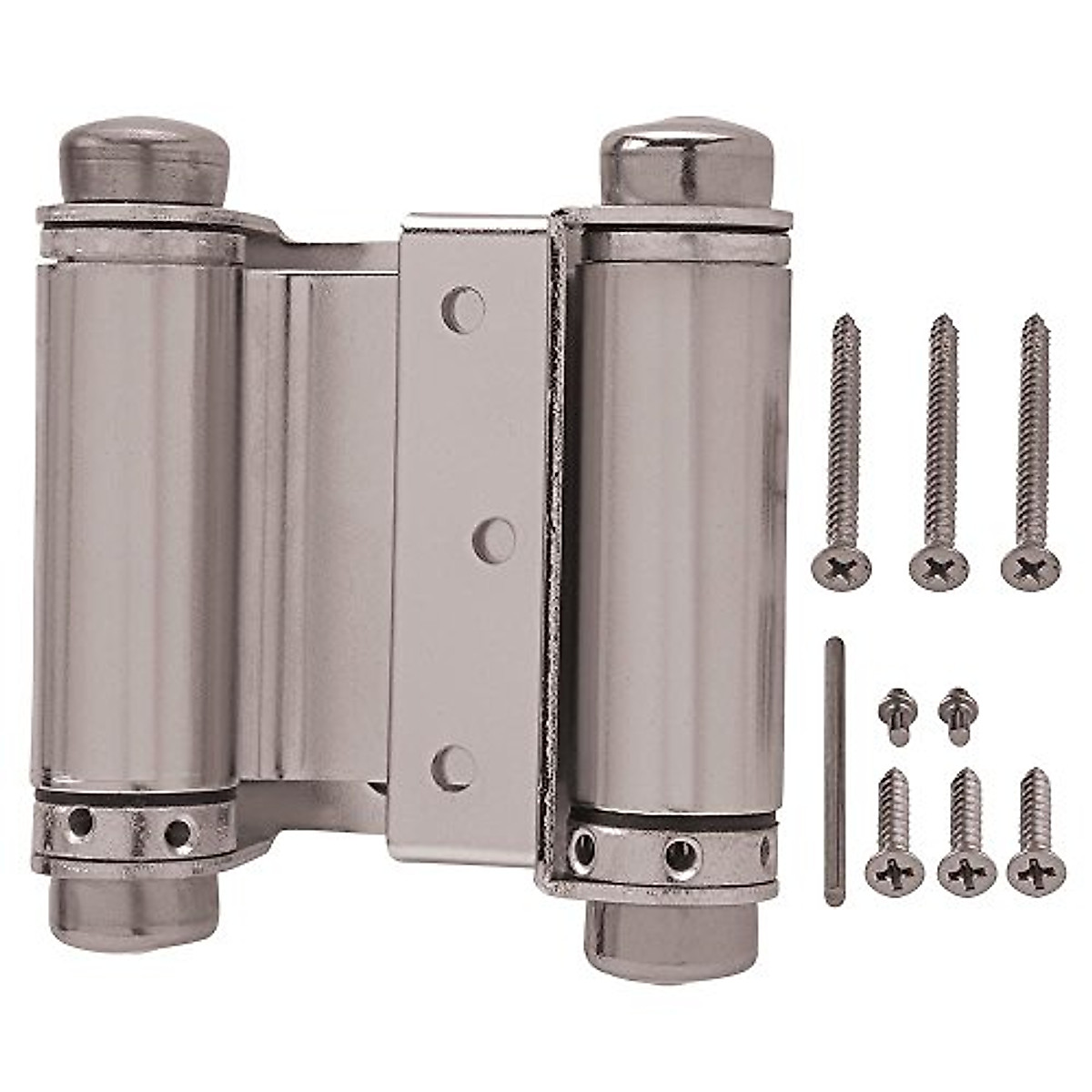 Everbilt 3 in. Satin Nickel Double-Action Spring Hinge