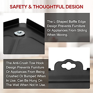 Upgrade Large Furniture Dolly 5 Wheels Heavy Duty, Furniture Movers Sliders Carbon Steel Panel, Five Free Locking 360° Rotating Rubber Universal Wheels,Maximum Load 3474LBS