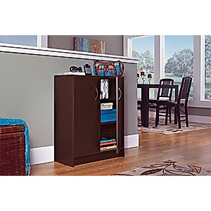 ClosetMaid Pantry Cabinet Cupboard with 2 Doors, Adjustable Shelves Standing, Storage for Kitchen, Laundry, or Utility Room, Espresso & 8925 2-Door Stackable Laminate Organizer, Espresso