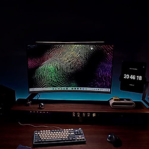 LYMAX Curved Monitor Light Bar: LED Computer Desk Lamp,Monitor Lamp with Remote,USB Screen Light,No Glare Task Lamp,Eye Caring Computer Light,Clip on Keyboard Light for Home Office Meeting Gaming