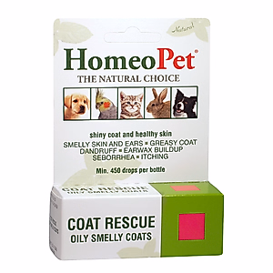 HomeoPet Coat Rescue, Skin and Coat Support for Pets, 15 Milliliters