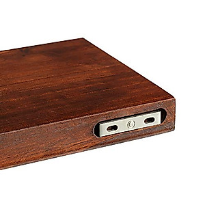 Mark One Home Goods Premium Floating Wood Shelf - Floating Wall Shelves, Hardware and Fasteners Included (2-Tier, 6 Inch Walnut)