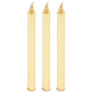 Pineapple Cake Toppers, Thin Candles, Birthday Party Supplies (Gold, 30 Pieces)
