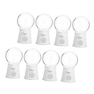 Abaodam 8pcs Mini Machine Cake Favor Boxes for Wedding Mini Vending Machine Money Coin Bank Mini Gumball Machine for Kids Cake Topper Decor Gumballs Machines for Candy