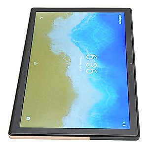 Gold Tablet, 4G RAM 10.1 Inch Octa Core Chip 128G ROM 2.4G 5G Tablet with Dual Speakers for Kids Home (US Plug)